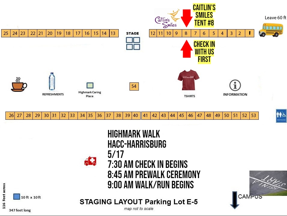 Highmark Walk Day of Event Information 5/21/2022 at HACC – Caitlin's Smiles