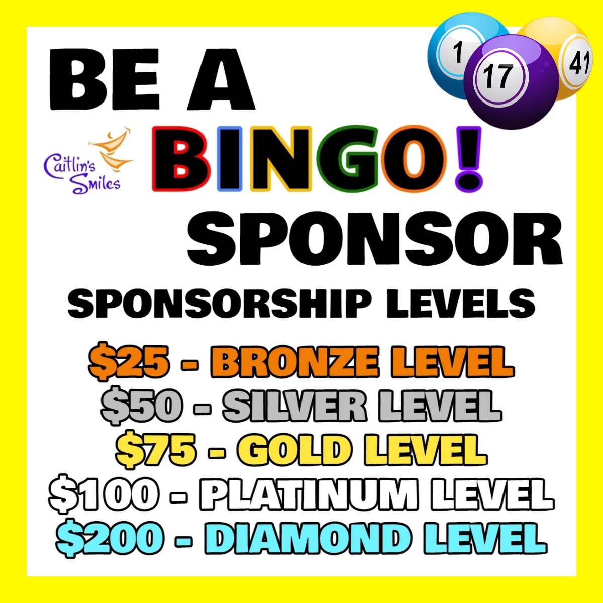 Fundraisers – Caitlin's Smiles