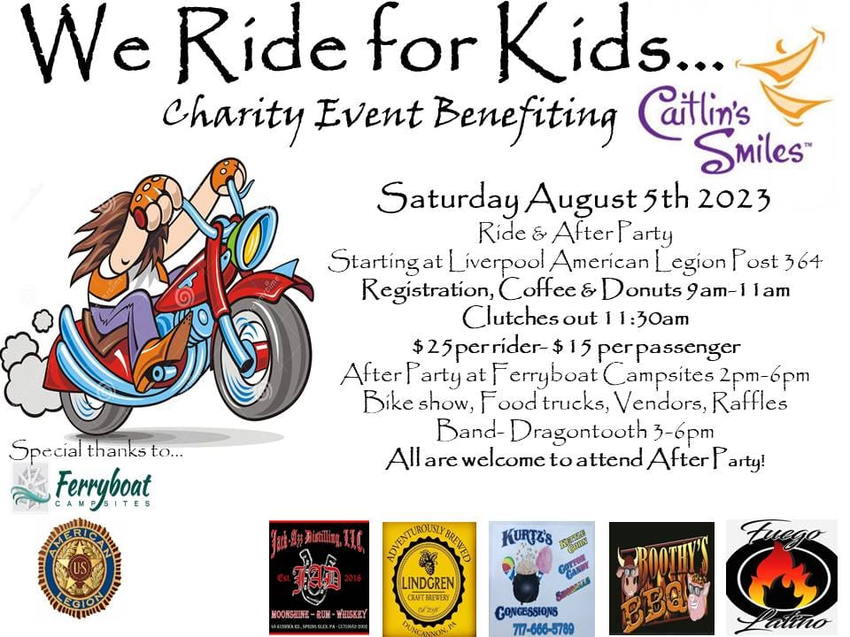 We Ride for Kids Charity Event benefitting Caitlin’s Smiles – Caitlin's ...